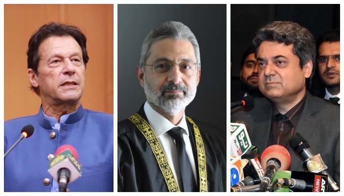 ex-PM Imran Khan, Farogh Nasim blame each other for filing reference against Justice Qazi Faez ...