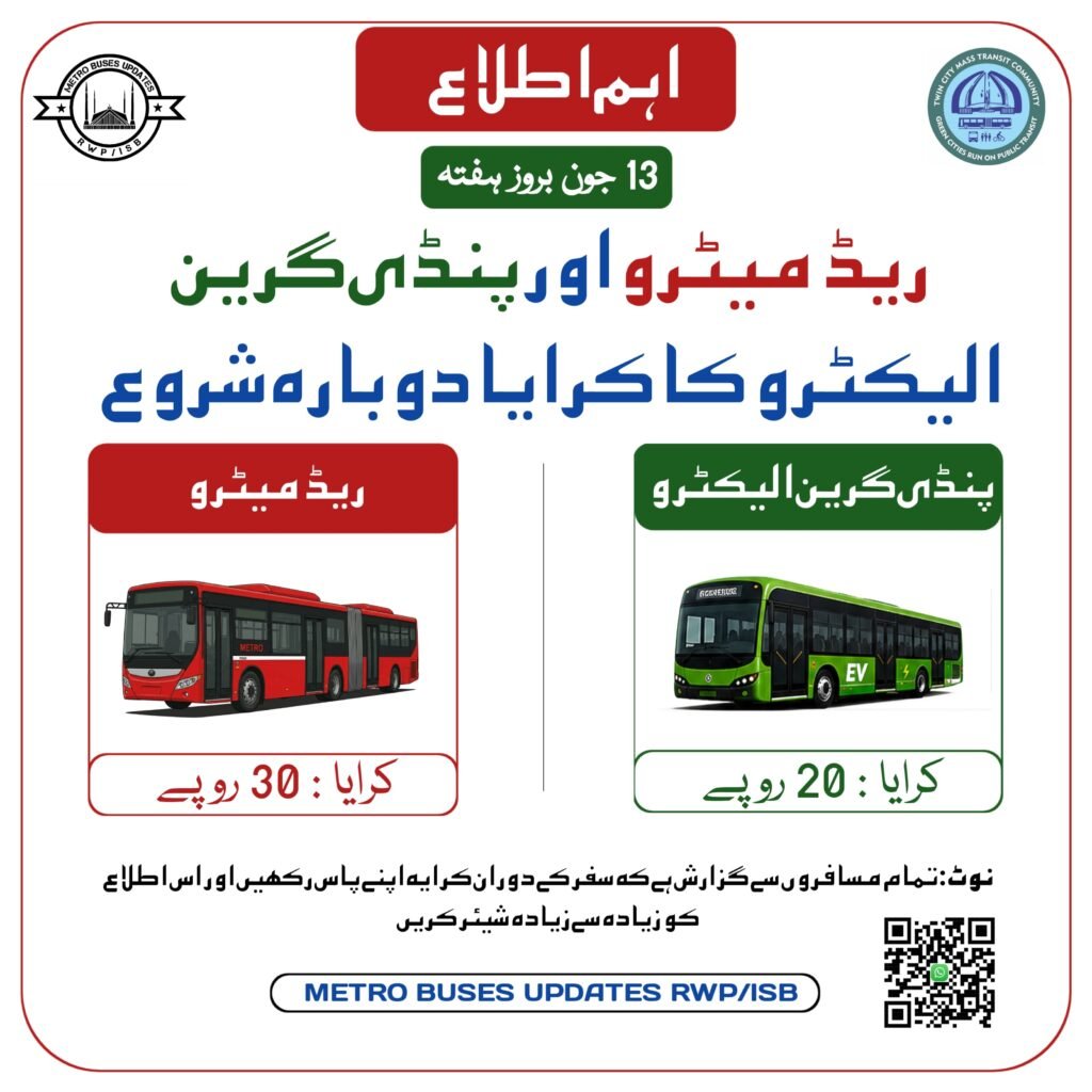 Free Travel Ended on Metro buses in Islamabad and Rawalpindi - The ...